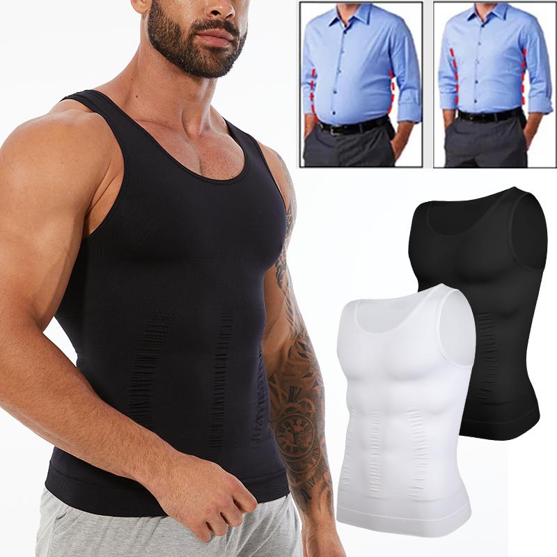 Men Compression Tanks Tops Shapewear Tummy Control Bodyshaper - TikTok ...