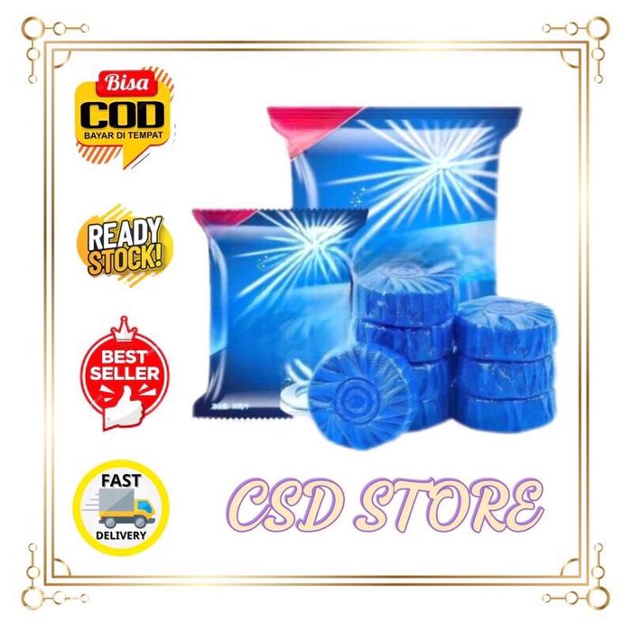 Promo 1 PACK ISI 10PCS Tablet Biru Pembersih Toilet Penyegar Kloset 50g ...