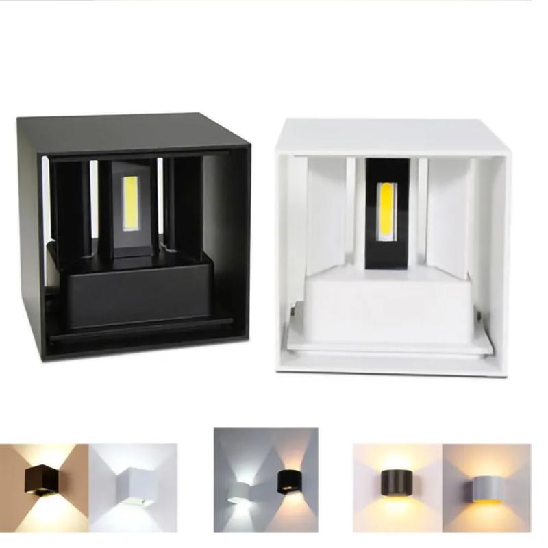 Simple LED 12W IP65 waterproof wall lamp indoor and outdoor adjustable ...