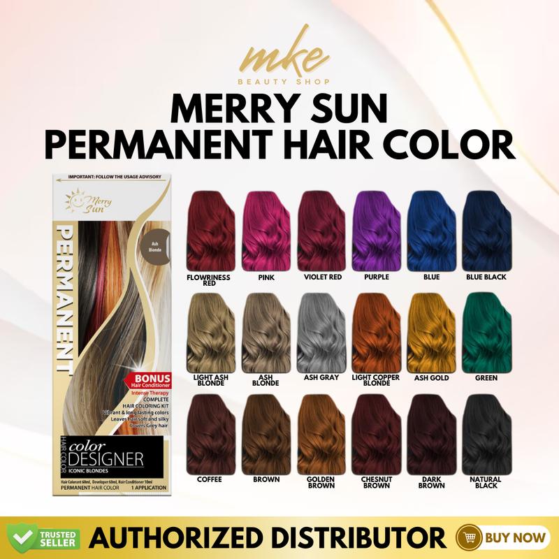 MERRY SUN PERMANENT HAIR COLOR Hair Dye Haircare - TikTok Shop Philippines