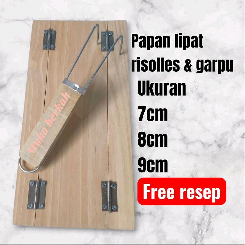 Alat Membuat Risol Papan Lipat risolles Kayu 7cm 8cm 9cm Cocok untuk ...