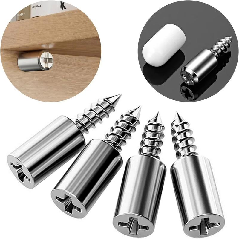 80/20PCS Shelf Bracket Screws Pegs Laminate Support Self-tapping ...