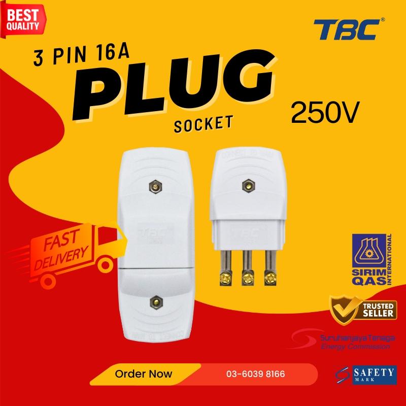 TBC 16A 3 PIN PLUG AND SOCKET CONNECTOR IN 1 SET ( HEAVY DUT - TikTok ...