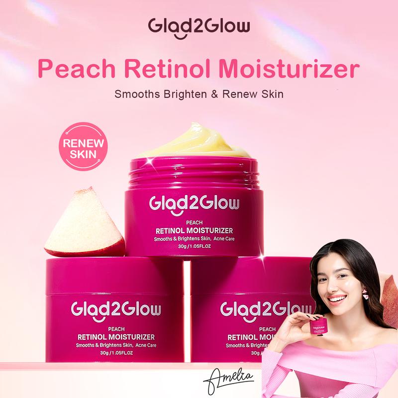 G2G 3PCS - Glad2Glow Peach Retinol Moisturizer 30g*3 Rejuvenating ...