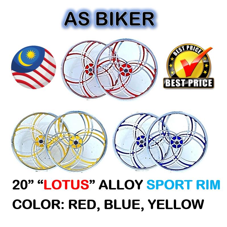 RIM ALOI 20” 3 BATANG SILANG "LOTUS" ALLOY SPORT RIM BICYCLE WHEEL SET ...