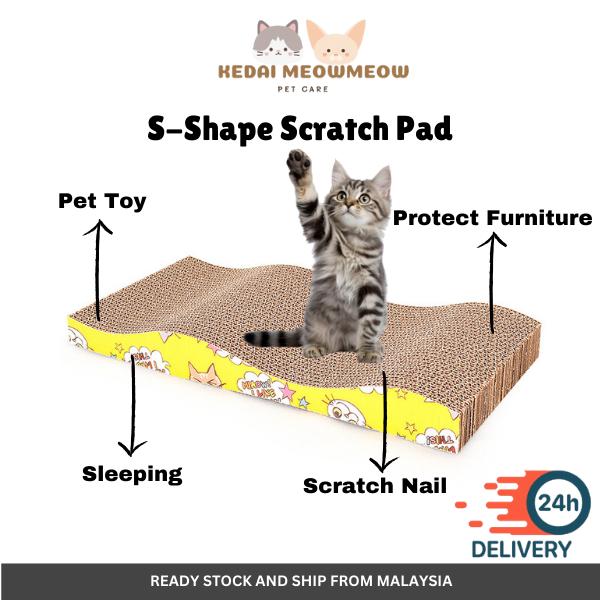 Cat Scratcher Corrugated Scratching Board Pad Kitten Cat Tre - TikTok Shop Malaysia