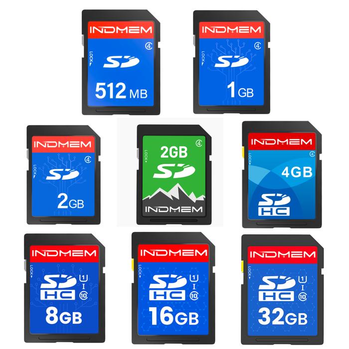 Promo INDMEM SD Card 512MB 1GB 2GB 4GB 8GB 16GB 32GB SD SDHC Class 4 10 ...