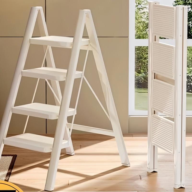 SG Folding Ladder 3/4 Step Ladder Carbon Steel Tread Lightweight ...