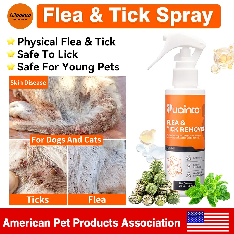 Puainta Flea & Tick Remover Spray Physical Repellent Technology Non ...