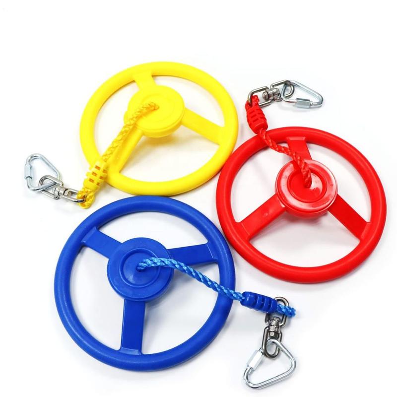 Kids Ninja Wheel Obstacle Swing Children Climbing Wheel Obstacle ...