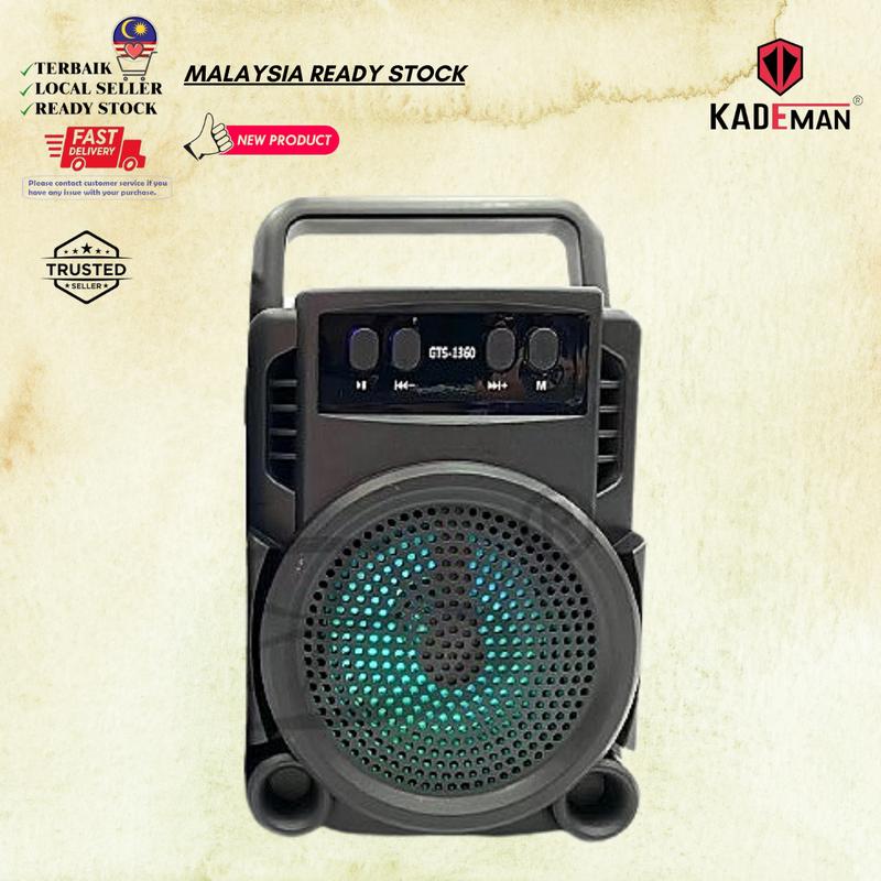 KTS-1360 portable wireless bluetooth speaker tanpa wayar ringan ...