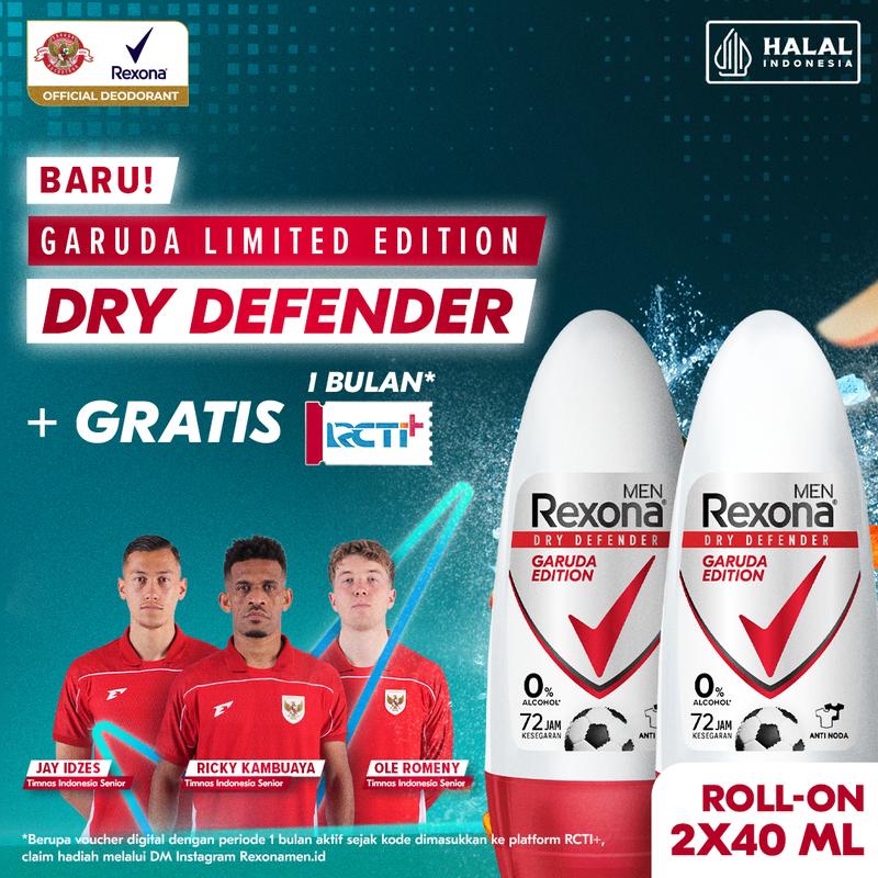 Rexona Men Garuda Timnas Edition DRY DEFENDER Anti-Perspirant Deodorant ...
