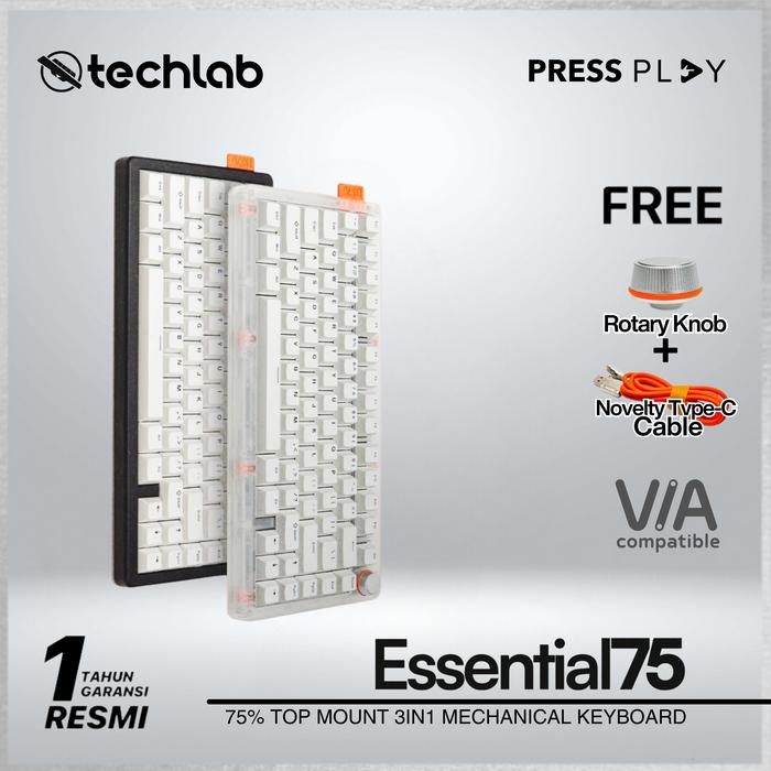 Promo Press Play ESSENTIAL75 75% Mechanical Keyboard Top Mounted VIA ...