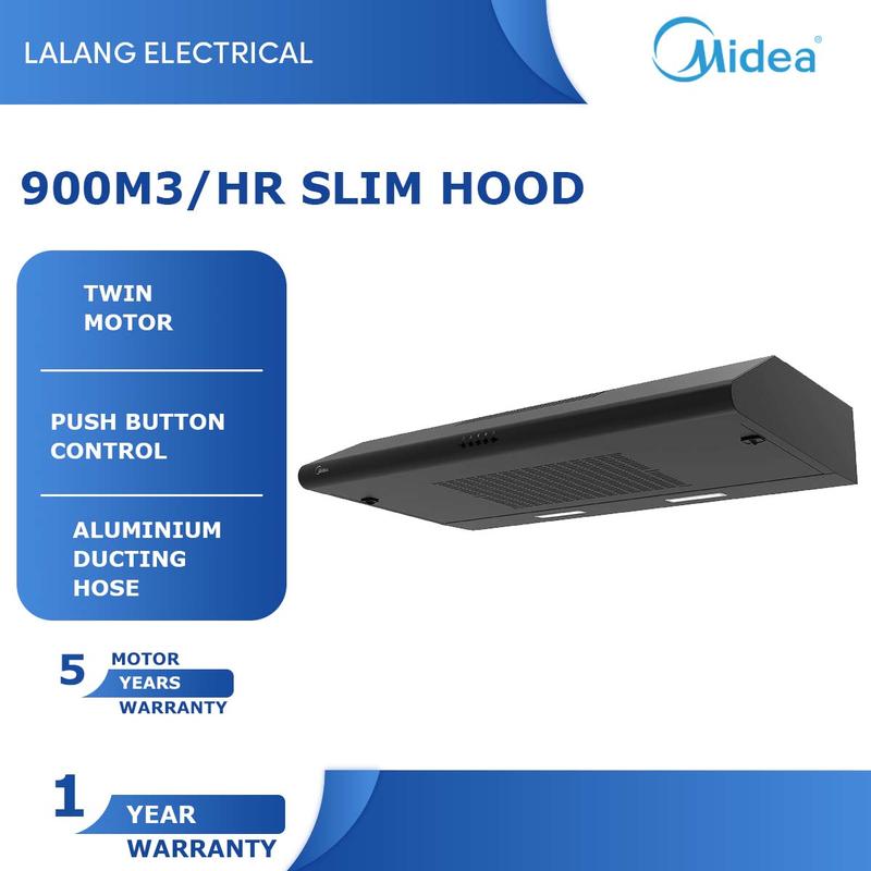 Midea Penyedut Asap Dapur Midea Slim Cooker Hood 90cm MCH-90F49BK ...