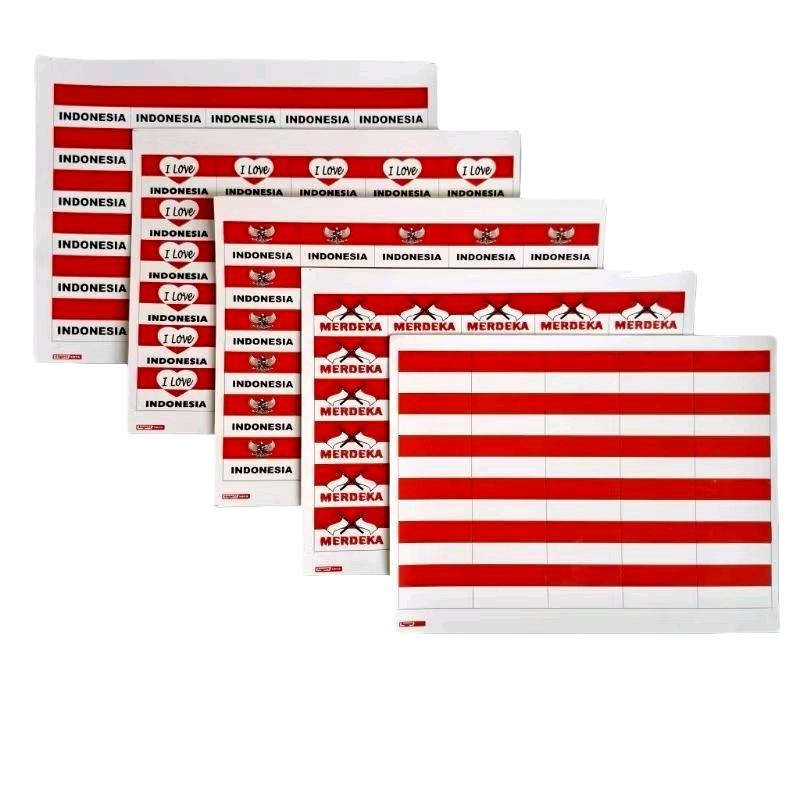 STICKER PIPI KEMERDEKAAN MERAH PUTIH 1 LEMBAR ISI BANYAK STICKER 17 ...