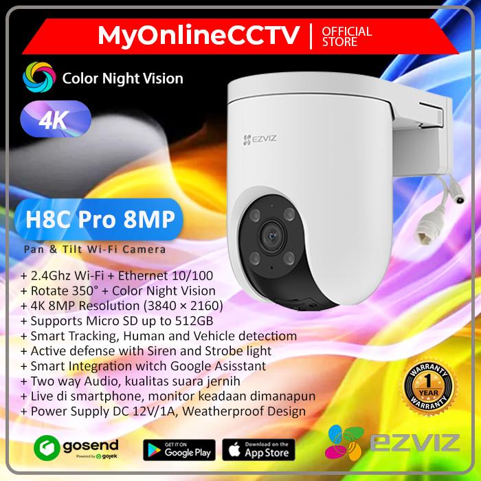 Promo EZVIZ H8C Pro 4K 8MP Pant & Tilt CCTV Outdoor Wifi IP Camera ...