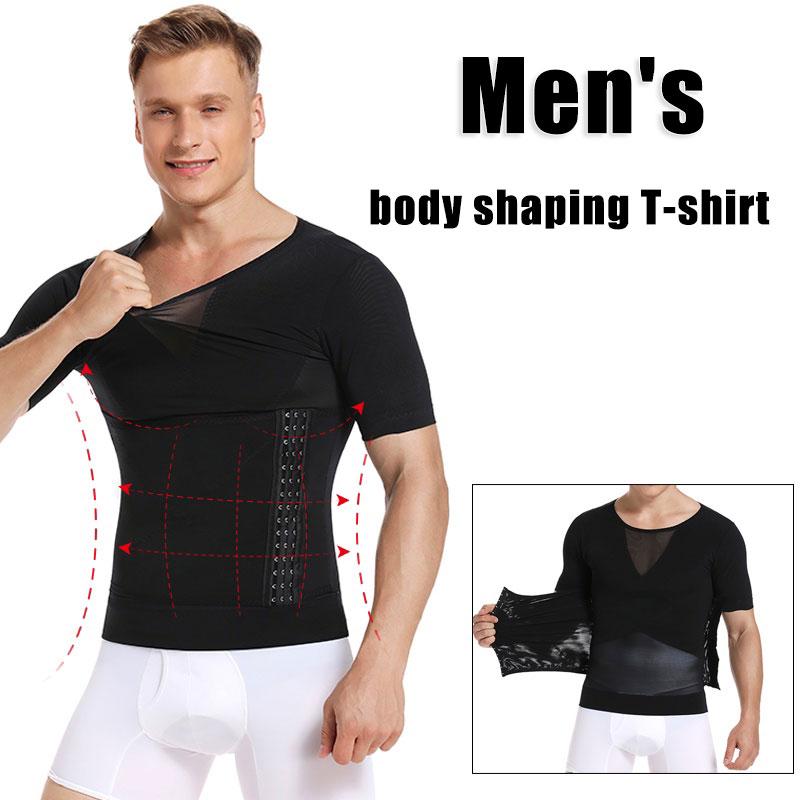Mens Body Shaper Belt Belly T-shirts Waist Corsets Underwear Male ...