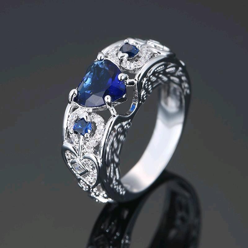 CINCIN WANITA ARTIS KOREA BATU PERMATA PUTIH LOVE RED BLUE WHITE PITA ...