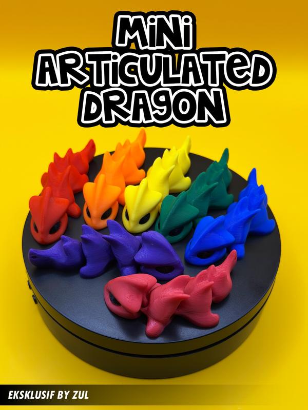 Mini Naga Artikulasi 3D (Set 7 Ekor) – Mainan Unik & Boleh Gerak ...