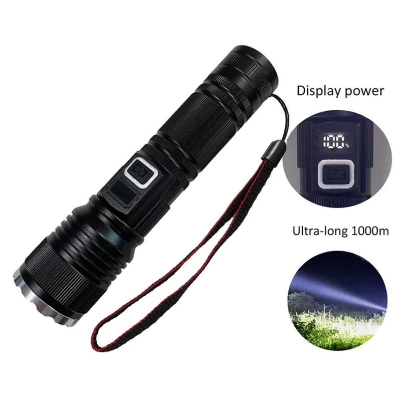 Zooming Torch Light Flashlight Portable Rechargeable Aluminum Alloy ...