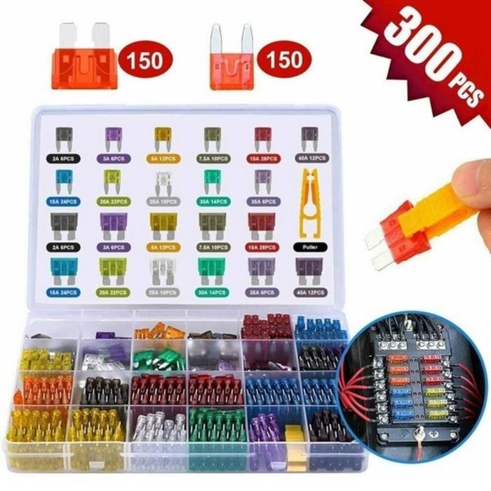 Jual Sekring Mobil Car Fuse Blade Medium with Box 300 PCS - OC-300 ...