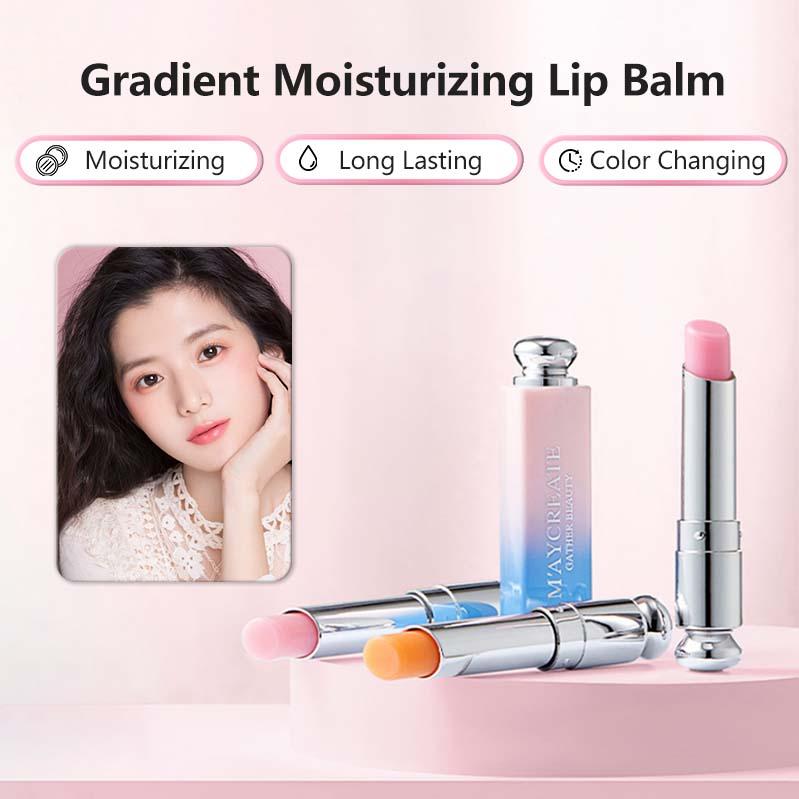 2pcs Gradient Moisturizing Lip Balm Color Changing Plant Bas - TikTok ...
