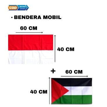 TERMURAH BENDERA MOBIL MERAH PUTIH + PALESTINE - Shop | Tokopedia