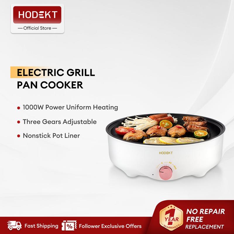 HODEKT 30cm Grill Pan 1000W BBQ Cooker Non-Stick Easy to Clean - TikTok ...