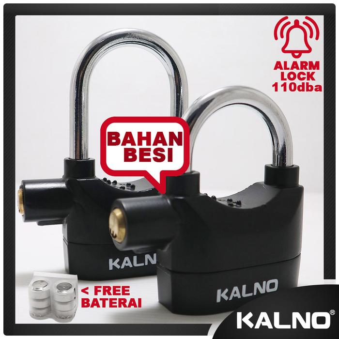 Promo KALNO Gembok Alarm Suara Anti Maling LONG - RING PANJANG Berbagai ...