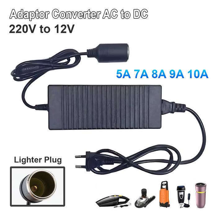 Jual Adaptor Lighter Converter AC 220V to DC 12V 5A 7A 8A 9A 10A ...