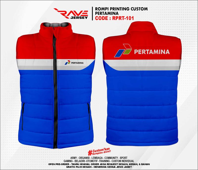 ROMPI PERTAMINA FULL PRINTING CUSTOM JAKET INKAI JAKET BELADIRI - Shop ...