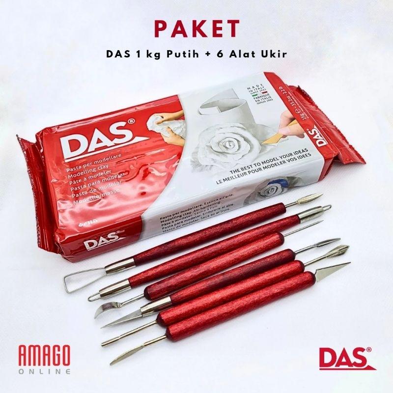 Paket Murah - 1 DAS Modelling Clay 1 kg Putih + 1 set Alat Ukir - Shop ...