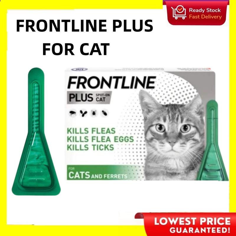 FRONTLINE Plus for Cats Flea & Tick Treatment Repellent Anti-Flea ...