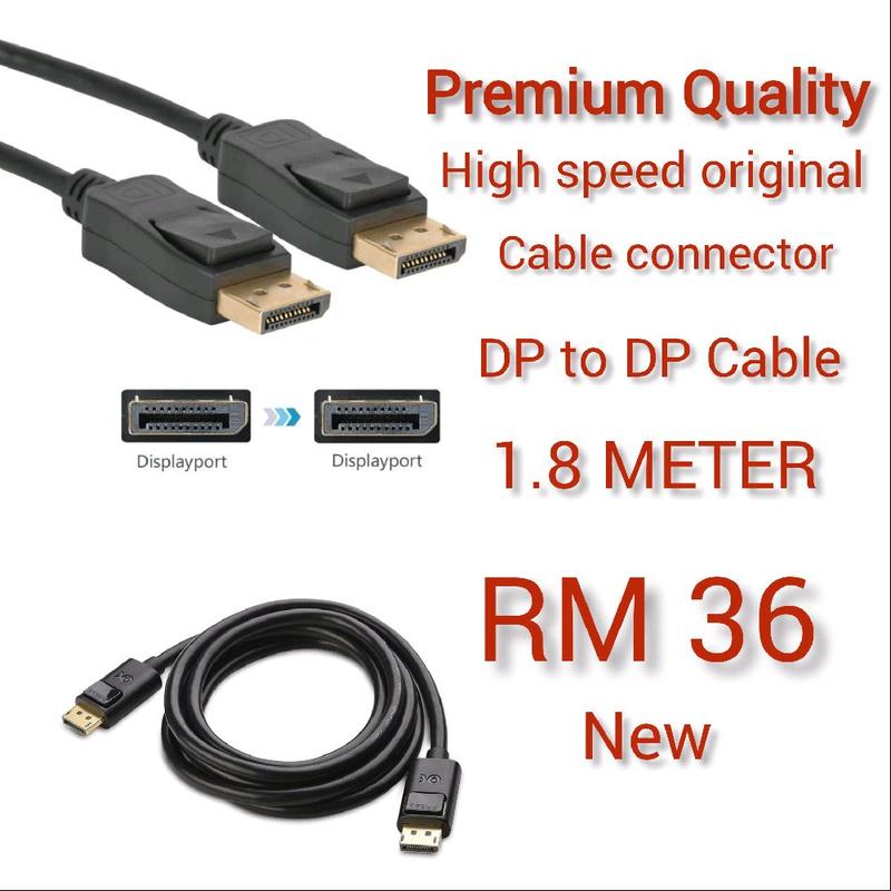 premium Quality high speed connector cable DP TO DP 1.8Meter - TikTok ...