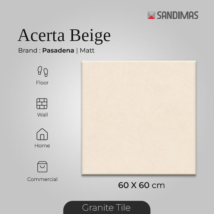 Jual PASADENA GRANITE TILE BY SANDIMAS ACERTA BEIGE 60x60 1dus isi 4pcs ...