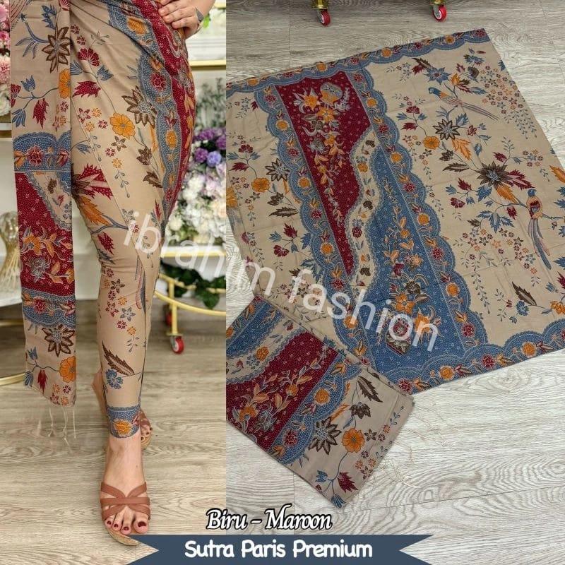 KAMEN SET SELENDANG BAHAN SUTRA PARIS ATBM MOTIF BATIK SOPAL - Shop ...
