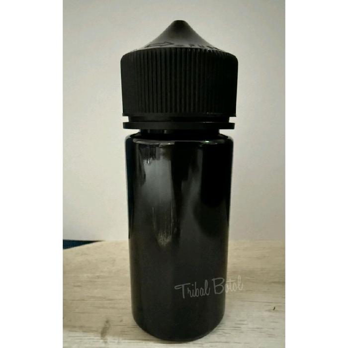 Jual Botol PET 100ml Hitam / botol chubby 100ml hitam / botol essen ...