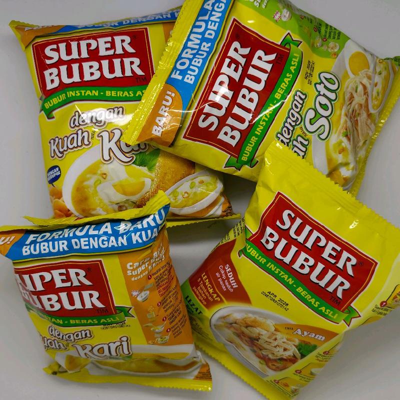 Super Bubur Instan Beras Asli Bubur Instan Kemasan 45g - Shop | Tokopedia