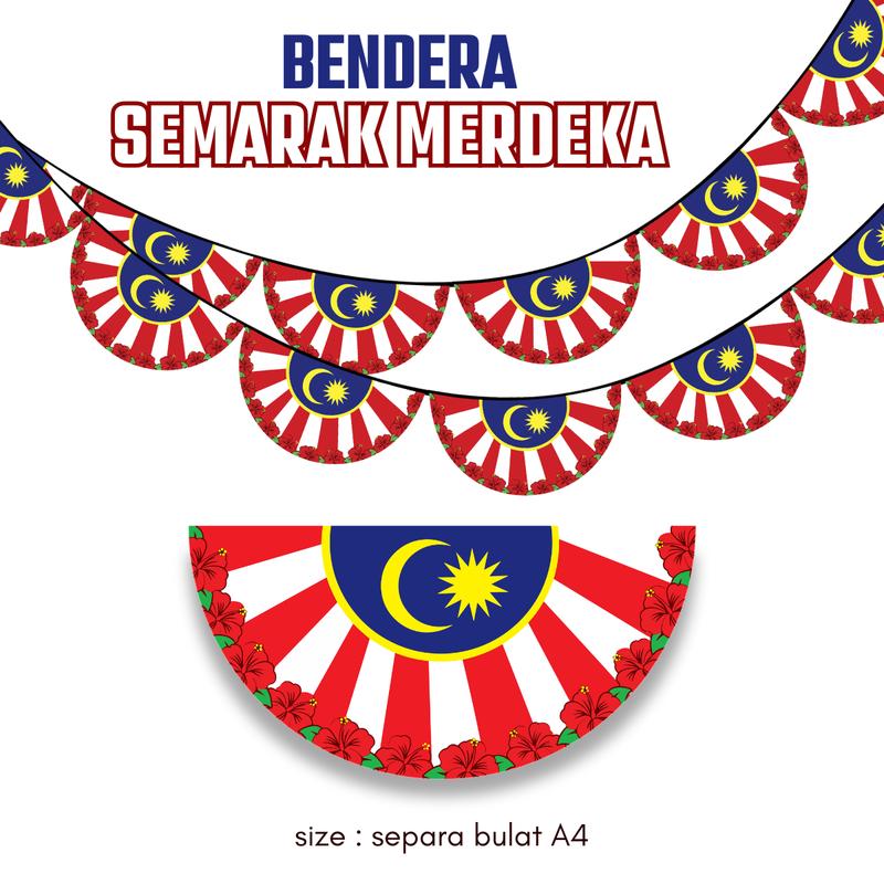 10pcs Hiasan Deko Semarak Hari Merdeka National Day Flag Bentuk ...
