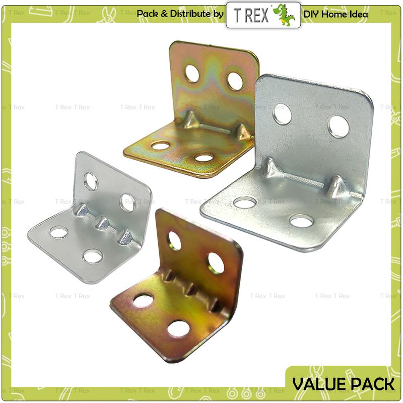 T Rex DIY L Shape Metal Bracket / Braket Besi L Bentuk (Rainbow/Zinc ...