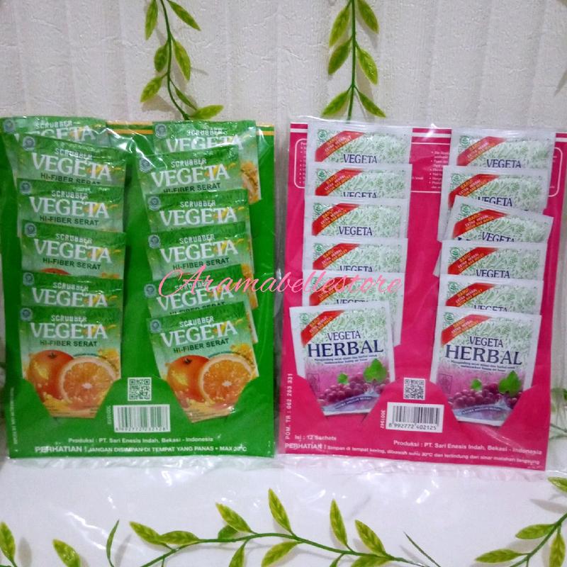 Vegeta Herbal Scrubber 12 sachet Minuman kaya serat hi fiber - Shop ...