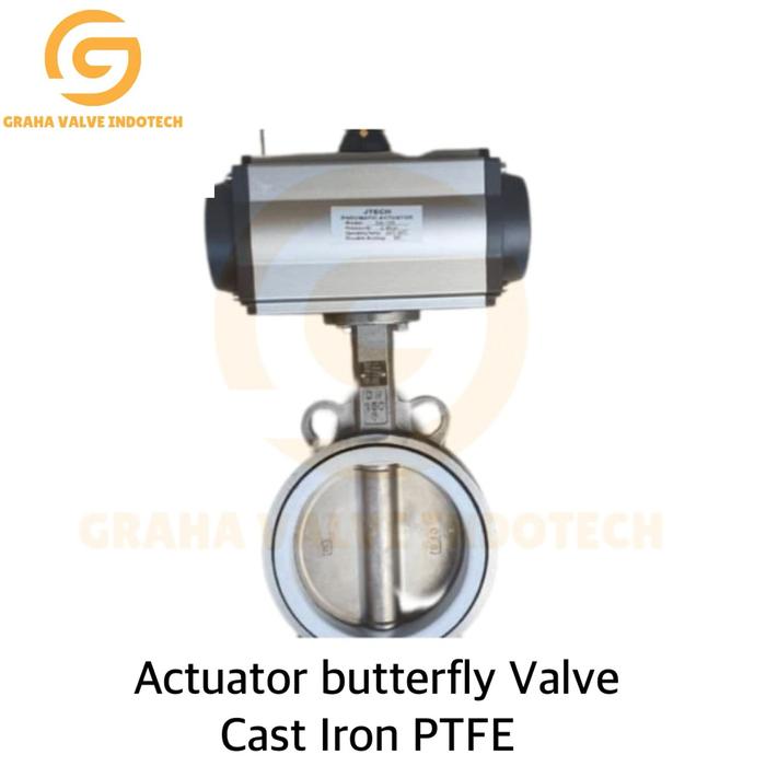 Jual Actuator Butterfly Valve Stainless Seat PTFE Double Acting 10 ...
