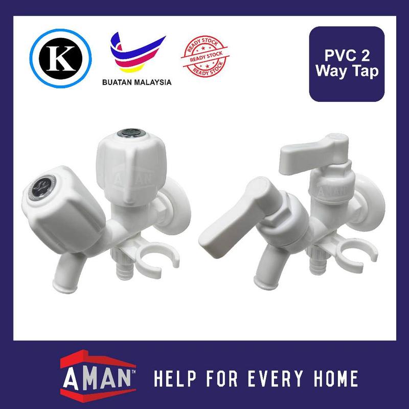 K BRAND 2-Way Bib Tap PVC Wall Tap Water Tap Toilet Tap Garden - TikTok ...