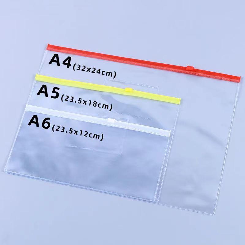 Zipper Pocket Zip Bag Map Plastik B6 Kantong Pouch Map Zip Folder ...