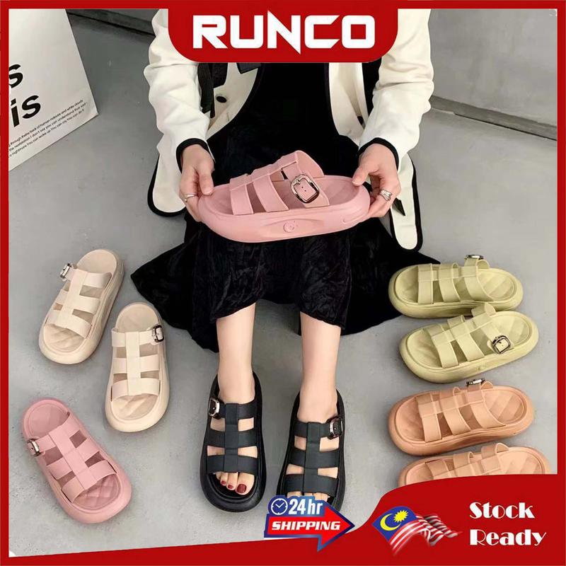 Runco 19 Sandal Bertali Buckle – Muat Sempurna & Bergaya - TikTok Shop ...
