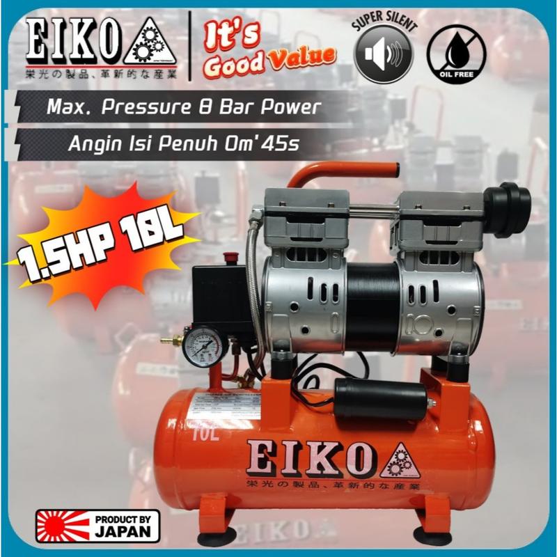 EIKO EKA1015-OL 1.5HP 10L Oiless Oilfree Silent Air Compressor - TikTok ...