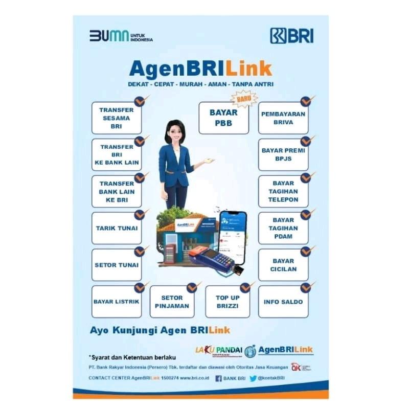STIKER POSTER AGEN BRILINK 40 × 60 CM, 1 LEMBAR - Shop | Tokopedia
