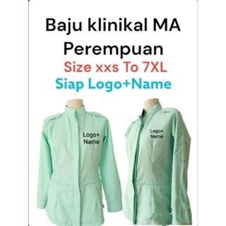 Ready Stock (MA Uniform) UNIFORM MA KLINIKAL PEREMPUAN SIAP LOGO+NAME ...
