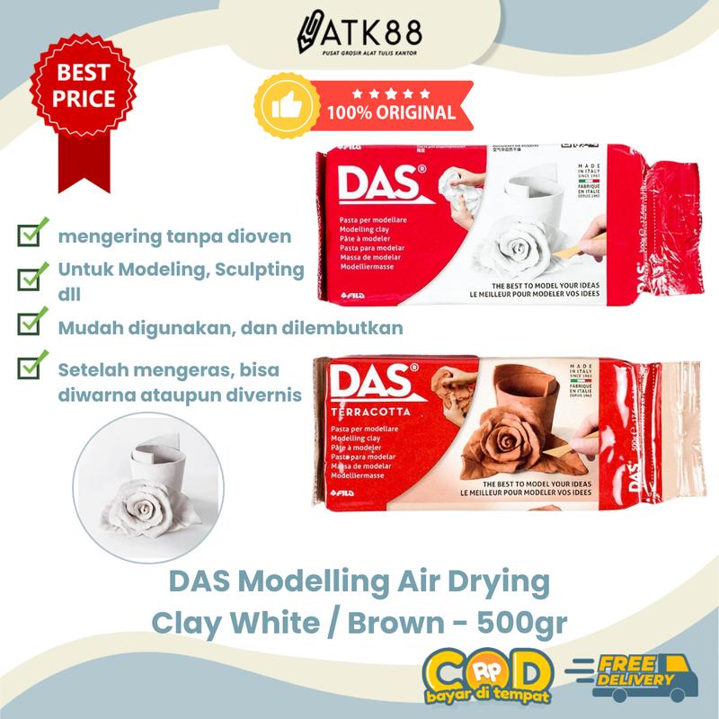 DAS Modelling Air Drying Clay White/Brown - 500gr - Shop | Tokopedia