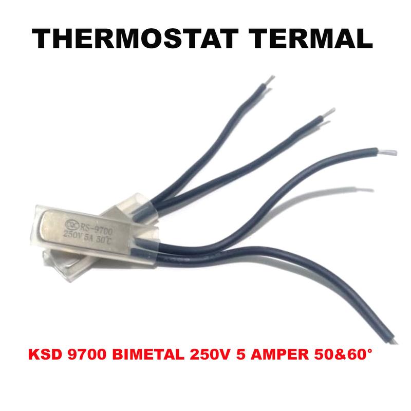 THERMOSTAT TERMAL KSD 9700 BIMETAL 250V 5 AMPER 50&60° - Shop | Tokopedia